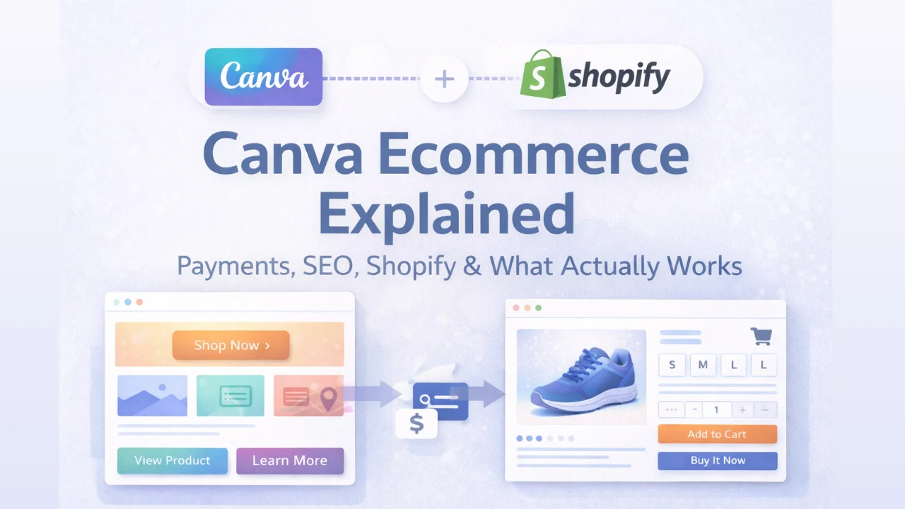 Canva Ecommerce Explained: Payments, SEO, Shopify & What Actually Works